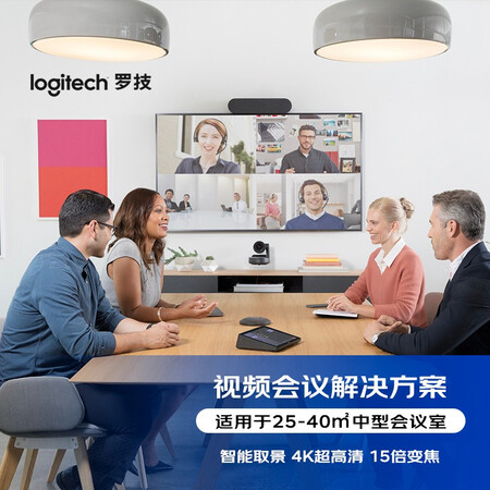 【罗技CC5000e】罗技(Logitech)视频会议标准集成解决方案(CC5000e+TP100+Teams rooms+NUC主机)适用 ...