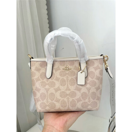 蔻驰（COACH）直购 COACH 蔻驰 City 15 迷你斜挎托特包 CW032 CW032-IMXDM 香草白【图片 价格 品牌 报价】-京东