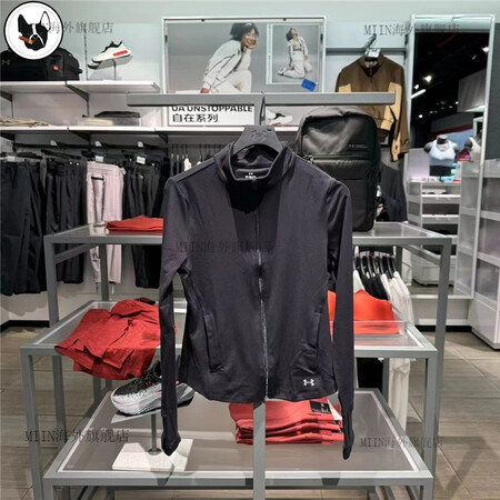 安德玛（UNDERARMOUR）官方店旗舰 女士UA训练健身拉链修身跑步速干运动长袖正品 1383687-001 M【图片 价格 品牌 报价】-京东