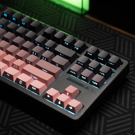 前行者 EWEADN潜行者前行者炫光X87/G87键客制化机械键盘gasket无线蓝牙三模办公女生 炫光系列G87-黑莓粉侧刻-蓝【图片 价格 品牌 报价】-京东
