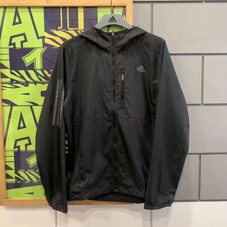 阿迪达斯 （adidas）男装 上衣 夏季新款 男子春秋运动休闲跑步薄款连帽夹克外套 FL6964/尺码偏大 M【图片 价格 品牌 报价】-京东