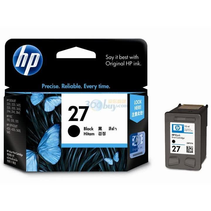 【惠普C8727A 27号】惠普（HP）C8727A 27号 黑色墨盒（适用Officejet 5608 5609 5679） 【行情 报价 ...