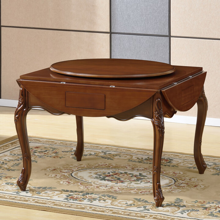 莫贤实木麻将桌餐桌两用简易手搓家用正方形棋牌桌实木麻将机全自动餐 折叠圆桌棕色单桌【图片 价格 品牌 报价】-京东