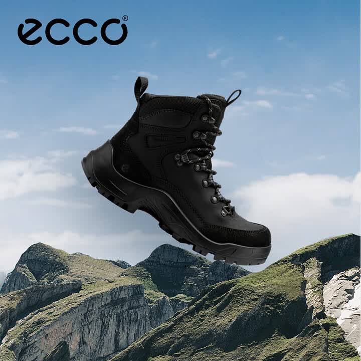 爱步（ECCO）登山鞋男 户外运动鞋徒步高帮鞋抓地耐磨 越野822434 黑色82243451052 45【图片 价格 品牌 报价】-京东