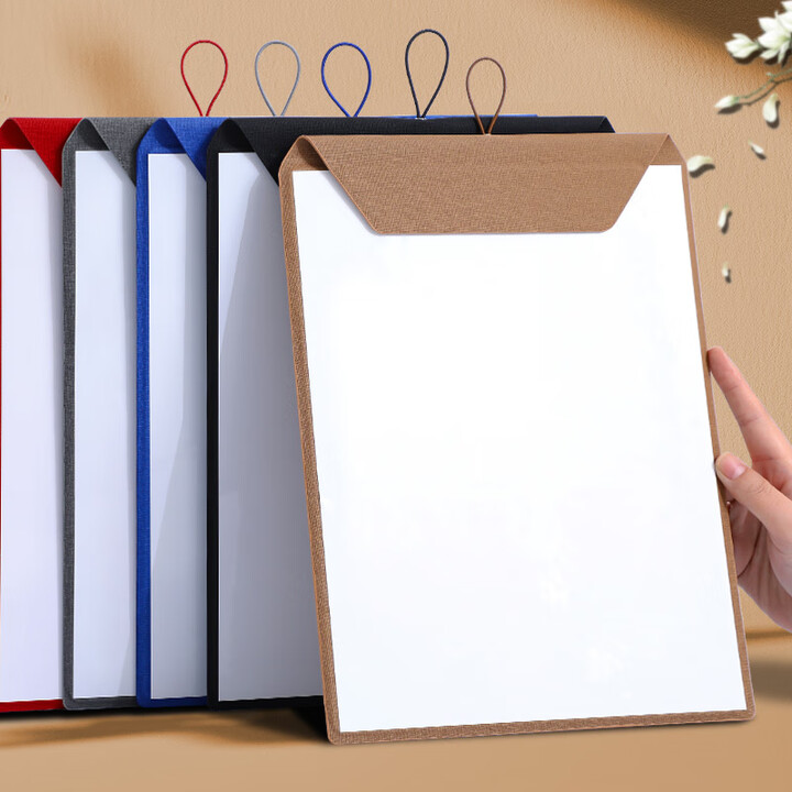 【朗捷（longe）LG-BBBJ-207165】朗捷（longe）a4白板笔记本便携式板夹可擦式草稿本直播展示手写板记事留言写字板办公会议文件夹可定 棕色（单本）【行情 报价 价格 评测】-京东