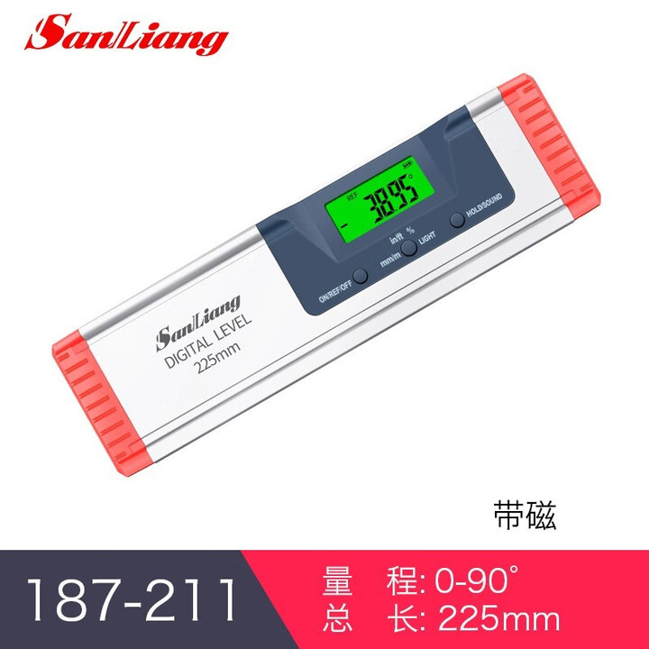 【三量JDA98/0-225mm带磁】三量（sanliang）高精度电子数显激光水平尺磁性带红外线测量仪平衡平水尺【行情 报价 价格 评测】-京东