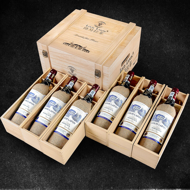 【路易拉菲藏系列】路易拉菲（LOUIS LAFON）法国原瓶进口红酒AOC波尔多干红葡萄酒750ml*6瓶木箱红酒礼盒送礼【行情 报价 价格 ...