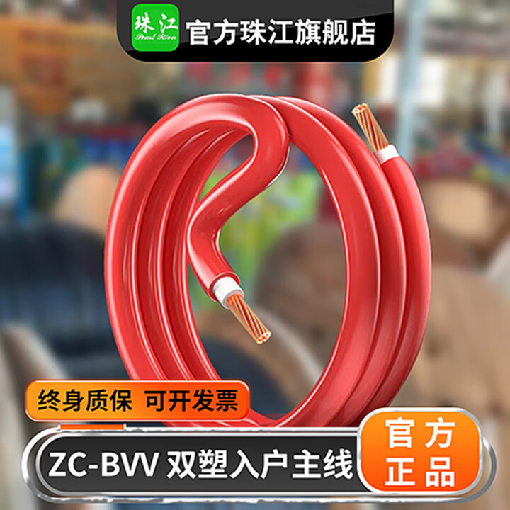 珠江电力珠江电缆阻燃ZC-BVV10/16/25/35/50平方双塑入户主电线国标铜散剪 国标 双皮硬线 红色 1米价 10平方毫米【图片 价格 品牌 报价】-京东