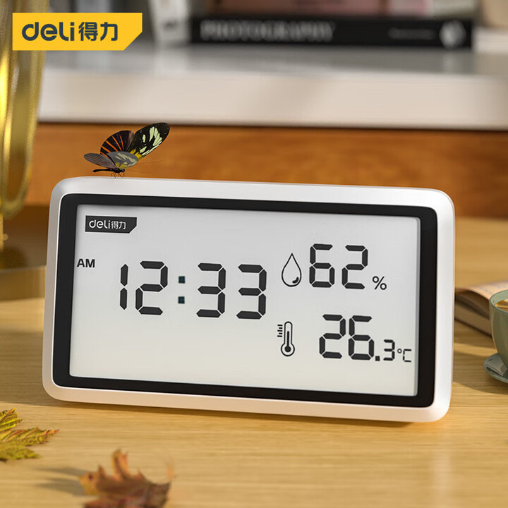 【得力DL336003】得力(deli) DL336003 高精度电子温湿度计室内显示器背光+闹钟款【行情 报价 价格 评测】-京东