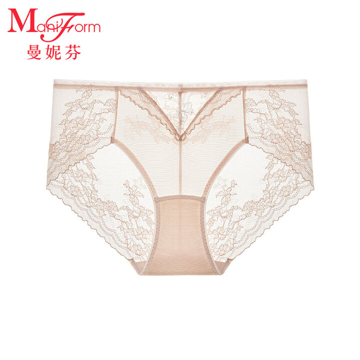 【曼妮芬（Maniform）20612336】曼妮芬曼妮芬中低腰三角裤女士性感蕾丝内裤舒适纯棉底裆底裤【行情 报价 价格 评测】-京东