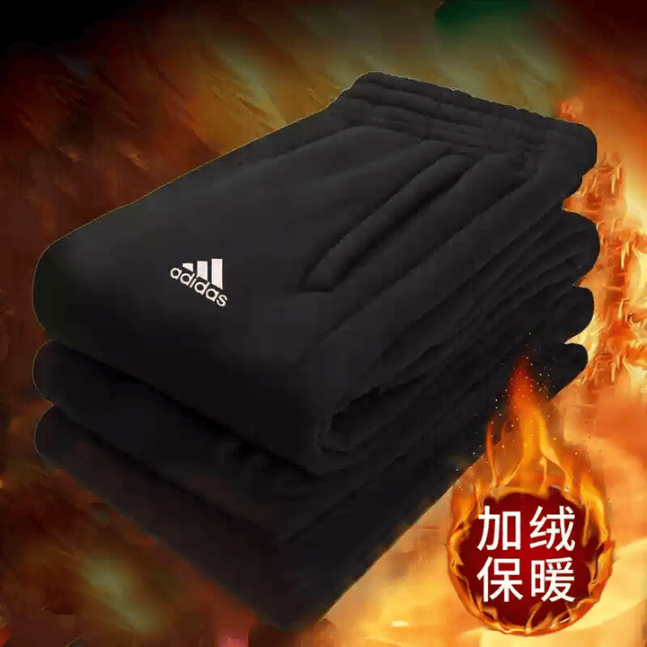 阿迪达斯（adidas）男裤 秋冬款刺绣logo运动裤时尚潮流卫裤加绒保暖收口长裤男 HL2236-内里加绒-黑色抽绳 S 175/76A ...