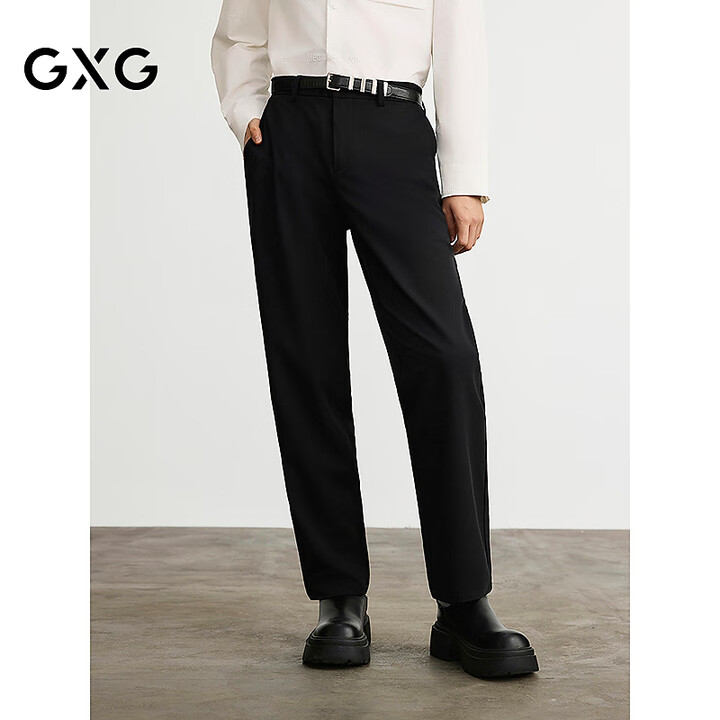 GXG男装 商场同款弹力合体西裤男士通勤长裤 25春新品G25X021031 黑色 L【图片 价格 品牌 报价】-京东