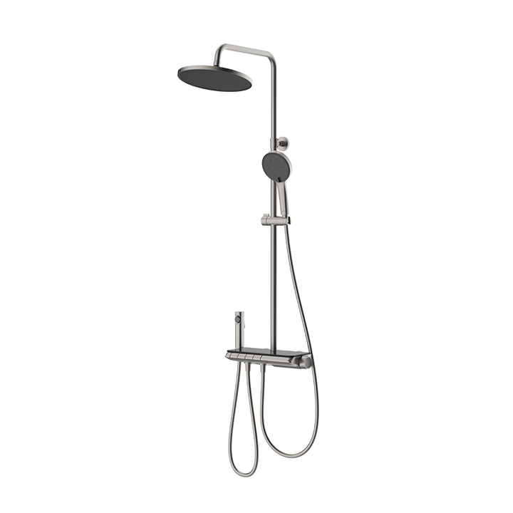 【恒洁HMF941-333B-SH】恒洁（HEGII）枪灰色HMF941-333B-SH数显平台琴键花洒【行情 报价 价格 评测】-京东