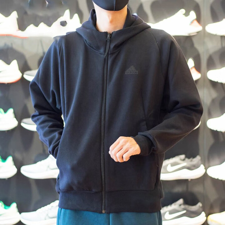 阿迪达斯 （adidas）外套男士2024春秋季新款运动服针织连帽上衣夹克IN5087 IN5089黑色 S【图片 价格 品牌 报价】-京东