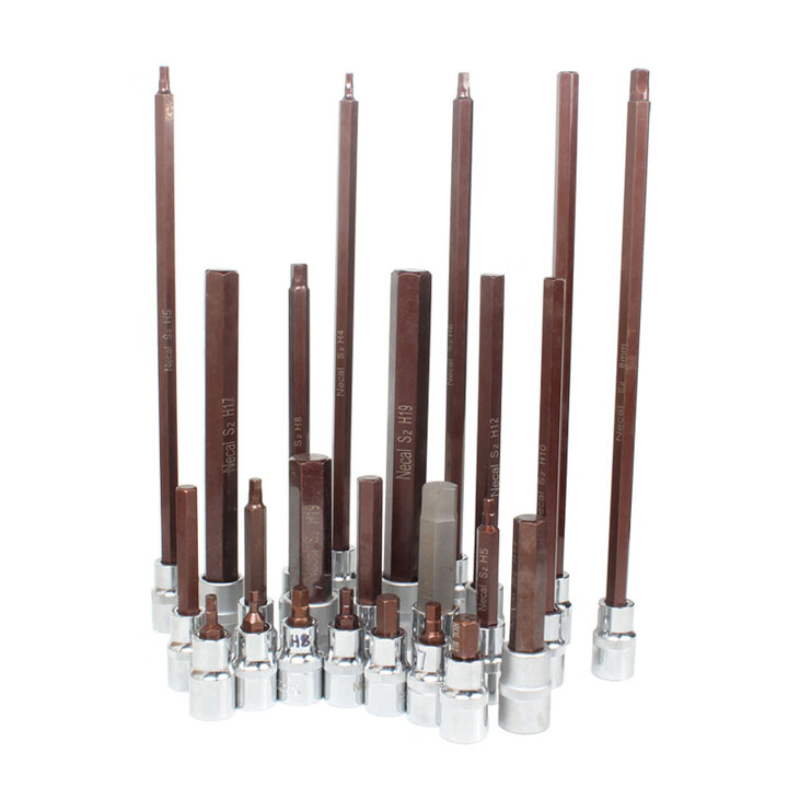 尼高（Necal）加长内六角压配套筒起子头200L300L六角旋具套筒六方电扳手汽保头 300mm长*H6【图片 价格 品牌 报价】-京东