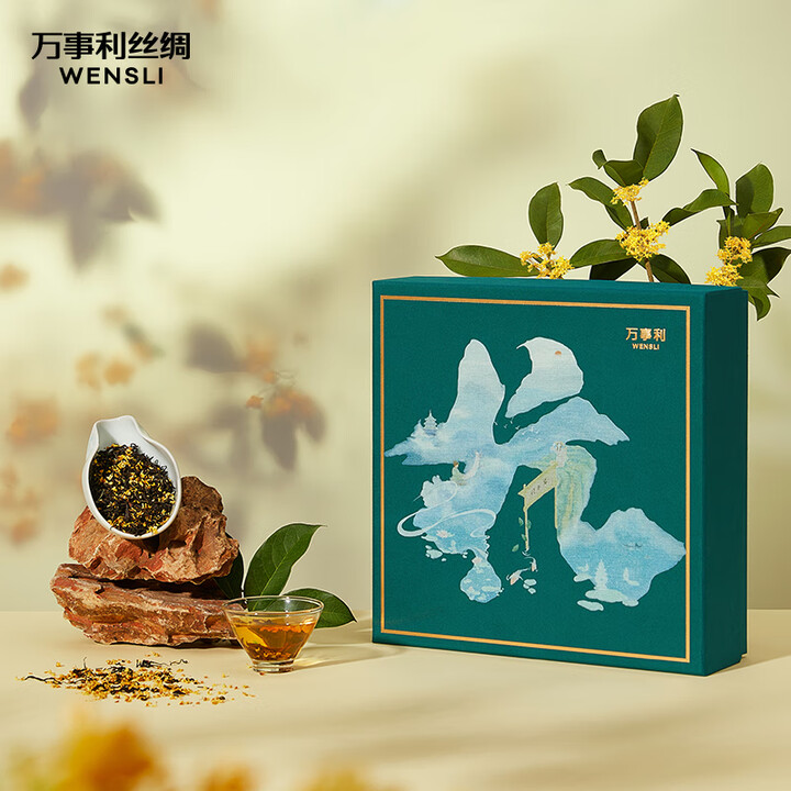【万事利CWMA08016524】万事利WENSLI丝巾茶叶套装《杭城双绝·心意》 花色随机 【行情 报价 价格 评测】-京东
