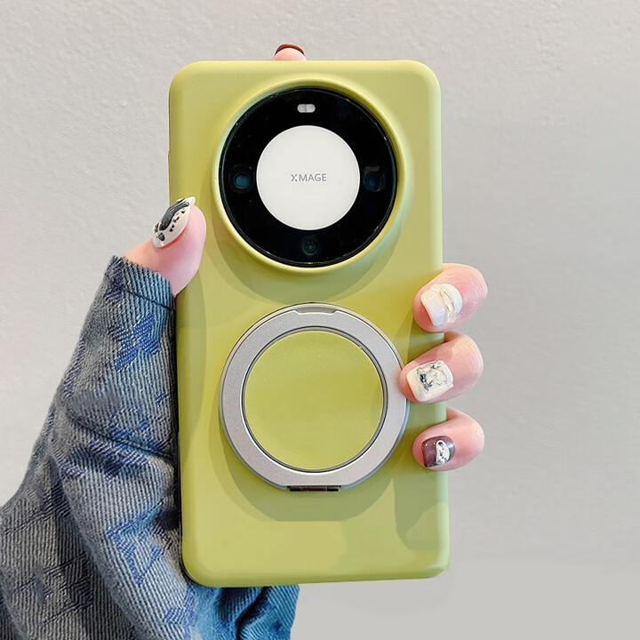 巴蒂尼 磁吸旋转支架适用华为mate80pro手机壳mt70液态硅胶新款mate60pro肤感磨砂50pro简约纯色40保护套 【豆蔻绿】一体 ...