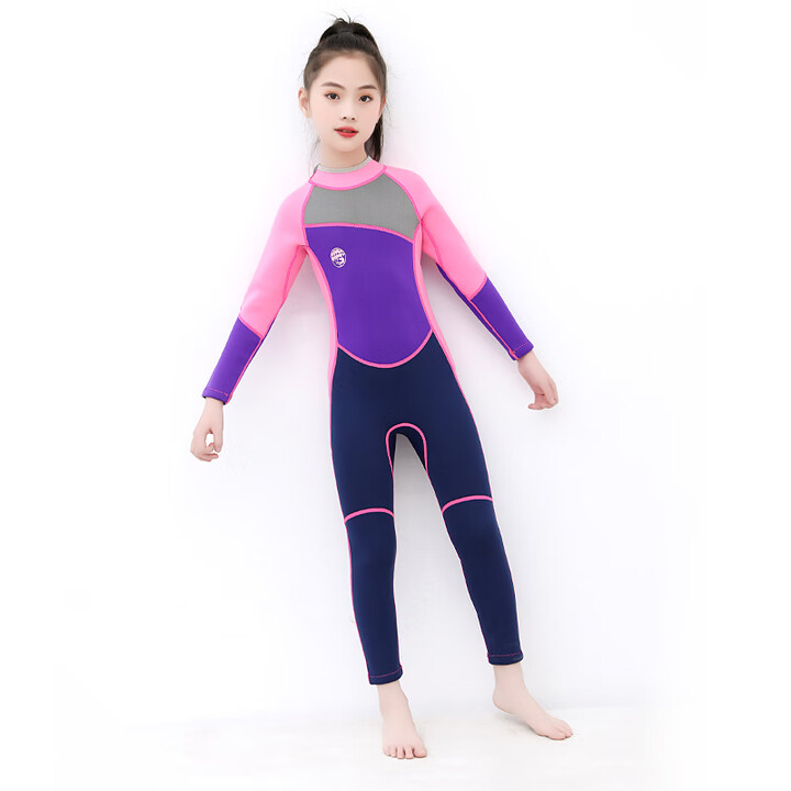 Scuba Donkey保暖儿童游泳衣潜水服连体男女中大童长袖长裤防寒秋冬加厚2.5m 121-粉色 145 12#【图片 价格 品牌 报价】-京东