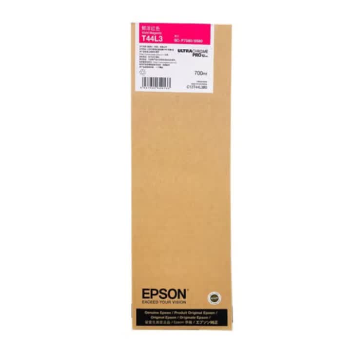【爱普生T44L3】爱普生（EPSON）原装T44L3鲜洋红色墨盒C13T44L380适用SC-P7580/9580大幅面专业照片打印机墨水 ...