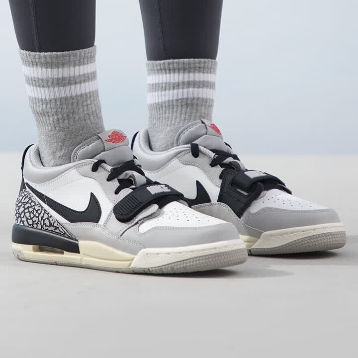耐克（NIKE）Jordan Legacy 312 Low 防滑低帮耐磨轻便运动复古篮球鞋 CD9054-101/白灰/Air 气垫 35.5 ...