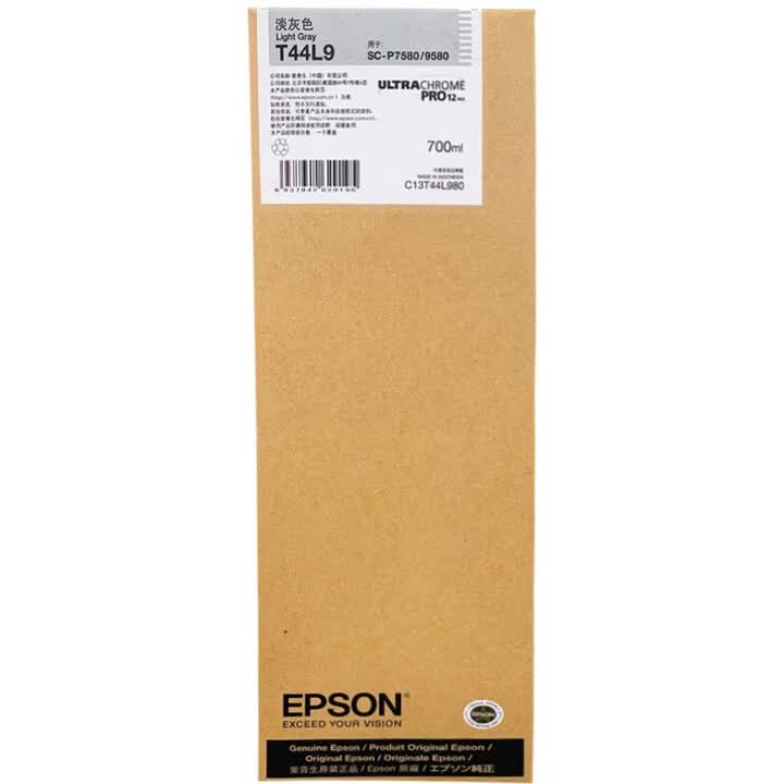 【爱普生T44L9】爱普生（EPSON）C13T44L980 T44L9 淡灰色墨盒 Light Gray 700ml 适用Epson SC ...