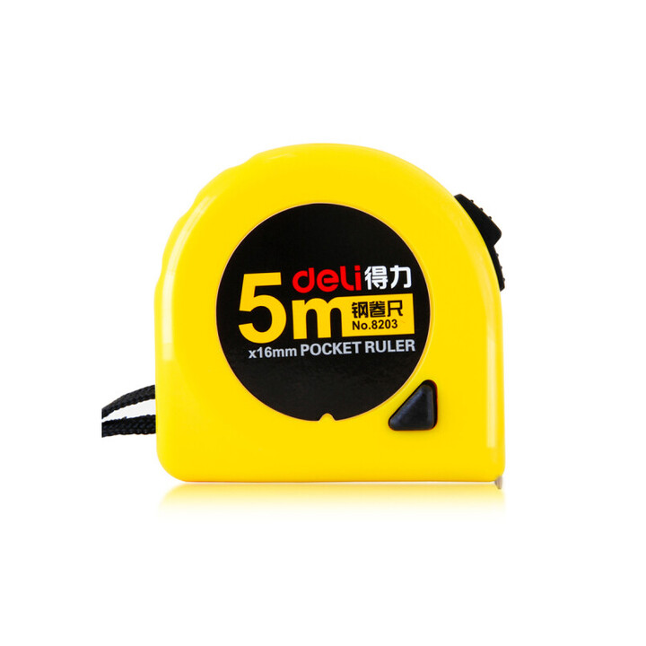 【得力8203钢卷尺】得力（deli）8203钢卷尺5M办公用品（黄）（把）【行情 报价 价格 评测】-京东