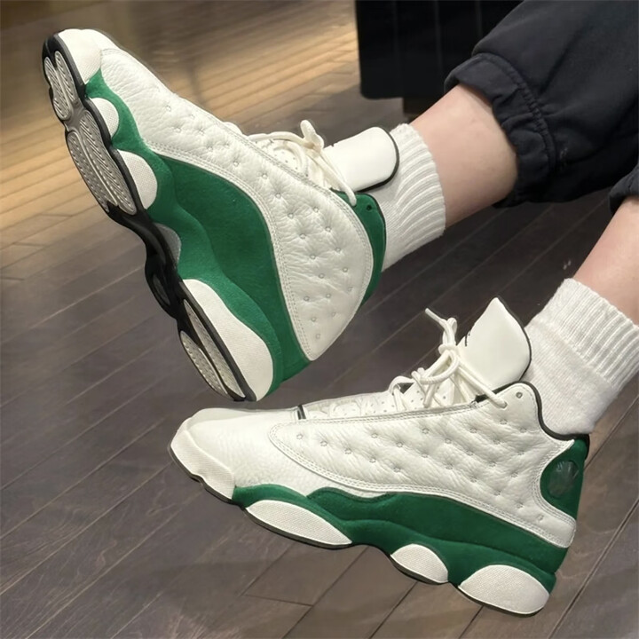 耐克（NIKE）Air Jordan 13 Wolf Grey aj13 防滑减震耐磨休闲运动复古篮球鞋 HQ0780-103白绿 36 ...