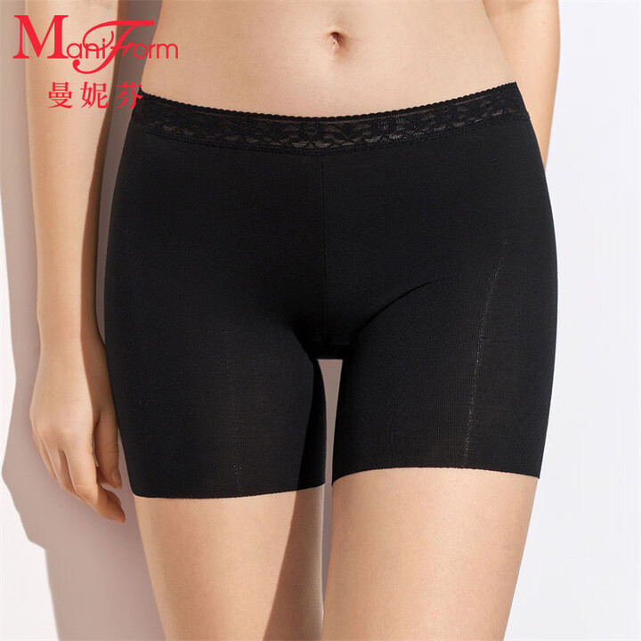【曼妮芬（Maniform）20710383】曼妮芬曼妮芬舒适抗菌安全裤无痕中腰性感蕾丝平角内裤女打底裤【行情 报价 价格 评测】-京东