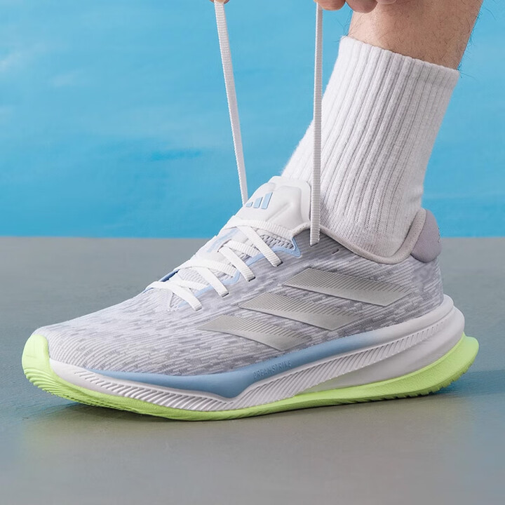 阿迪达斯（adidas）男鞋2025夏新款SUPERNOVACOMFORTGLIDEM跑步鞋IH0900 符点灰/暗银金属/亮光蓝IH0900 ...
