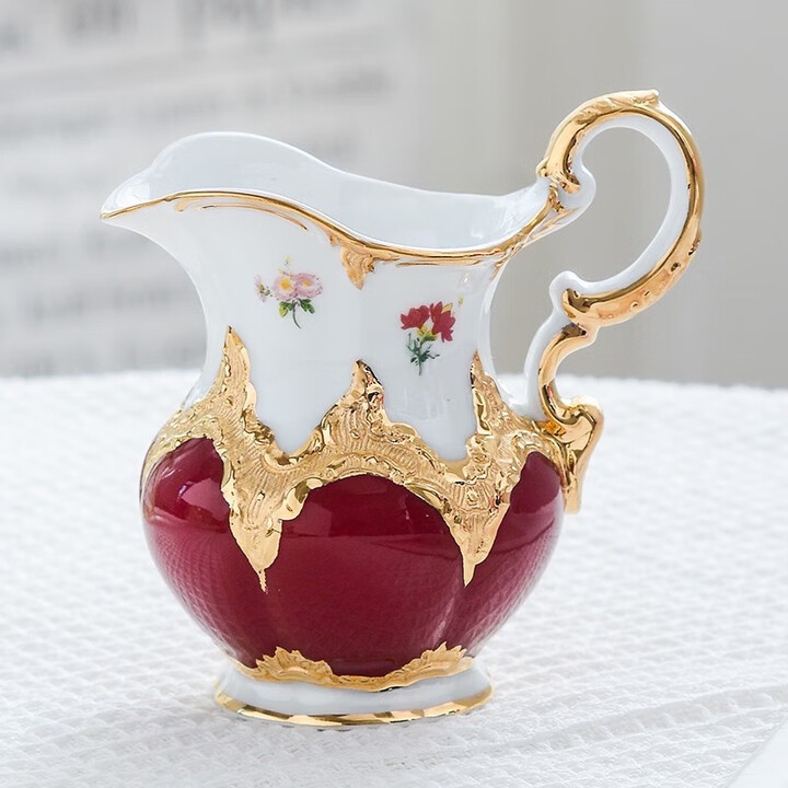 宜左宜右德国MEISS梅森瓷器220ml咖啡杯套装B-Form欧式宫廷风鎏金风 宝石红奶壶 奶壶【图片 价格 品牌 报价】-京东