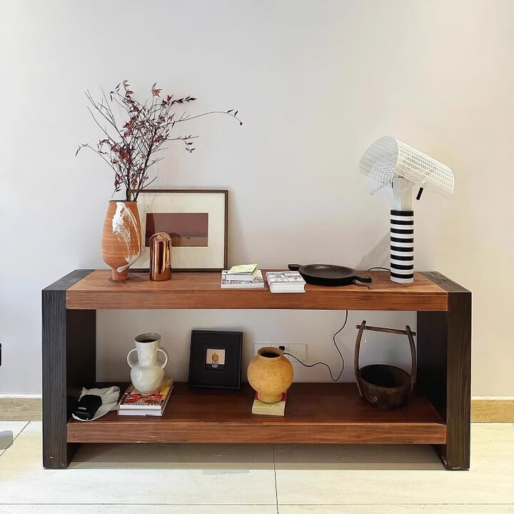 OIUYT中古风玄关台玄关桌侘寂风复古实木条案过道走廊端景台北欧玄关柜 尺寸支持定做【图片 价格 品牌 报价】-京东