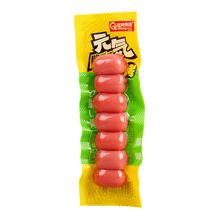 起亮食品（Q QiLiang FOODS Since 1999）起亮七粒元气烧42g脆骨烤肠香辣猪肉枣火腿肠热狗小香肠零食整盒 原味 10支 ...
