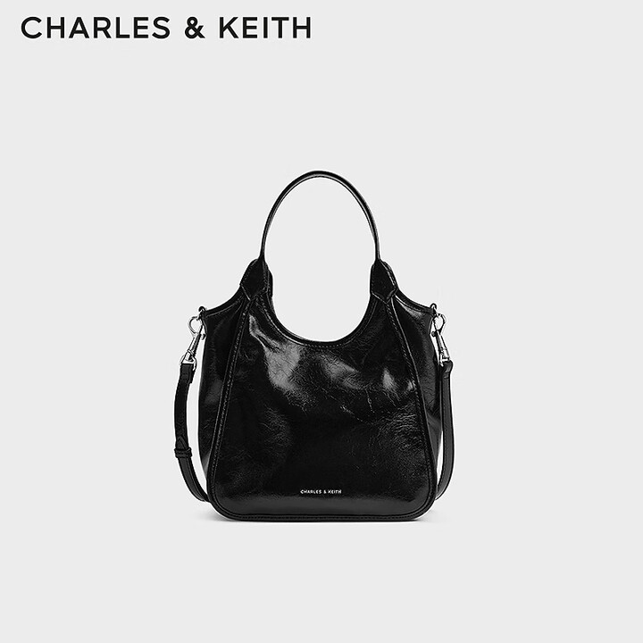 CHARLES&KEITH简约手提式托特包菜篮子包生日女神节礼物送女友CK2-30782659 Noir黑色 S【图片 价格 品牌 报价】-京东