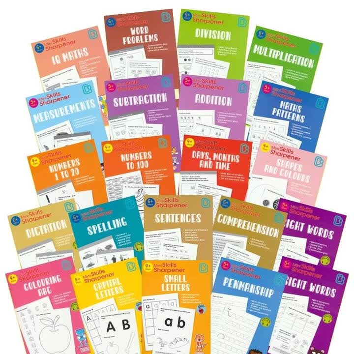 《SAP 迷你技能卷笔刀学龄前数学 英语 英文原版Mini Skills Sharpener Comprehension Spelling ...