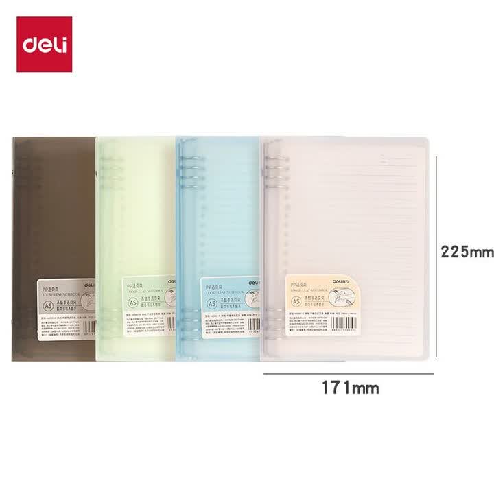 得力（deli）PP活页本不硌手可拆卸A5/B5/A4活页笔记本学生文具记事本本子 【A5-1本-60张内页】混色随机【图片 价格 品牌 报价】-京东