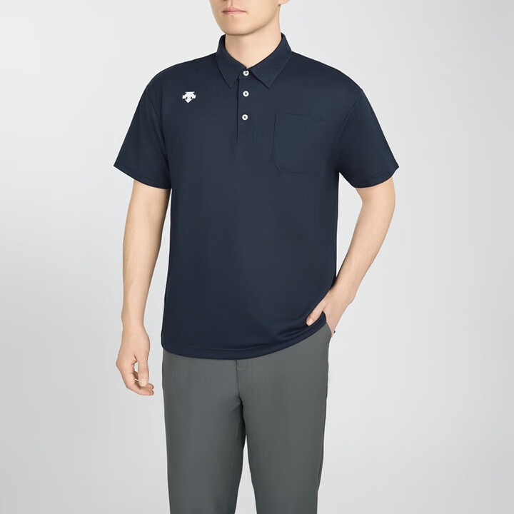 【迪桑特DTM-4601B】迪桑特（DESCENTE）【日本版】 男女通用款POLO吸汗速干短袖运动衫 藏青色 S【行情 报价 价格 评测】-京东