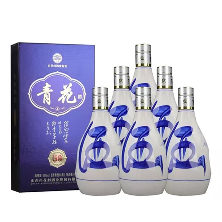 杏花村白酒 53度清香型 纯粮食酒 青花50 青花30 山西杏花村 53度 475mL 1瓶 青花50【图片 价格 品牌 报价】-京东