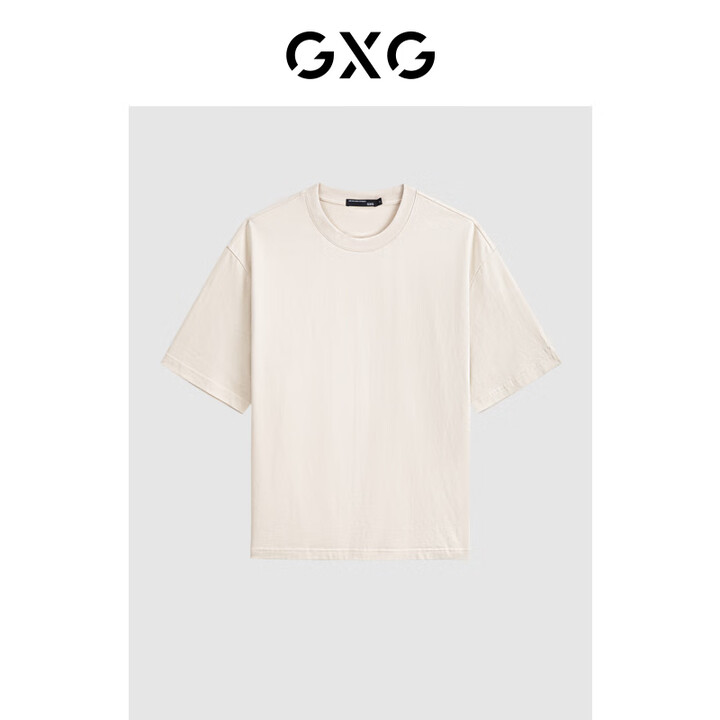 【GXGG24D442112】GXG男装 2024年夏季简约多色纯棉短袖t恤男 浅卡其 175/L【行情 报价 价格 评测】-京东