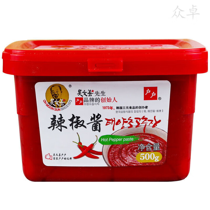 整箱户户韩国辣椒酱炒年糕酱商用韩式辣椒酱泡菜用石锅拌饭蟹 【整箱户户辣椒酱500g*20盒】【图片 价格 品牌 报价】-京东