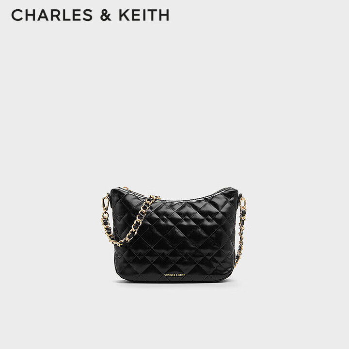 【CHARLES&KEITHCK2-20671706】CHARLES&KEITH女包经典菱格链条饺子包单肩斜挎包新款生日礼物CK2 ...