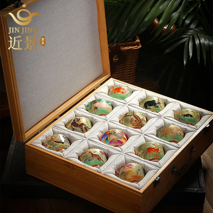 近景景德镇茶杯手绘珐琅彩十二生肖主人杯陶瓷品茗高档茶具送礼礼盒装 十二生肖【图片 价格 品牌 报价】-京东