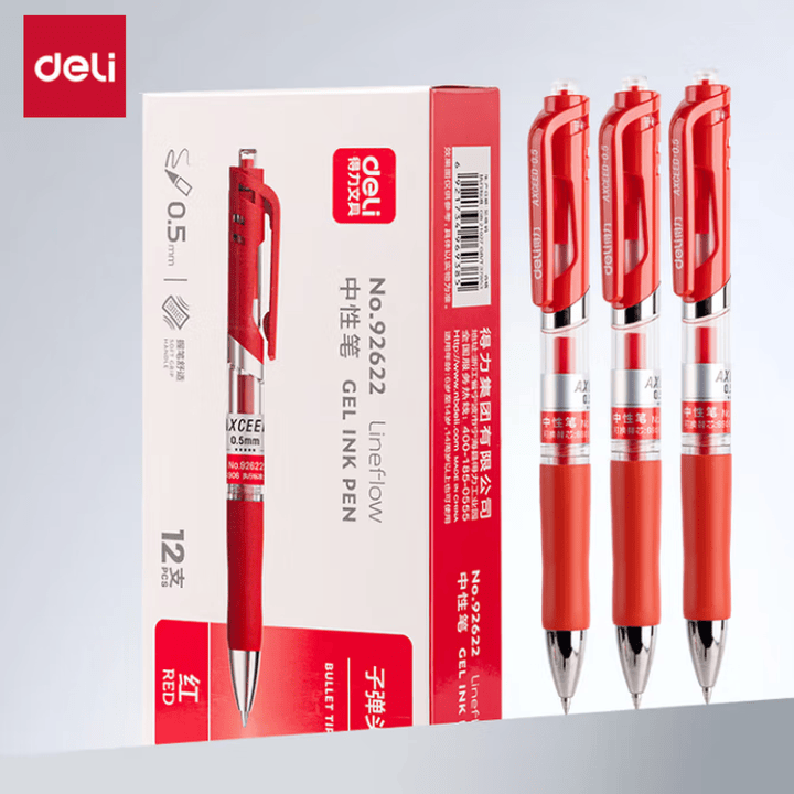 得力（deli）S01中性笔0.5mm（红）【图片 价格 品牌 报价】-京东