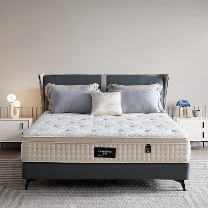 梦百合（MLILY）希尔顿床垫五星级酒店同款专用席梦思乳胶家用双用拆卸双人床 五星级酒店同款厚度26CM(软硬两 200X220cm【图片 ...