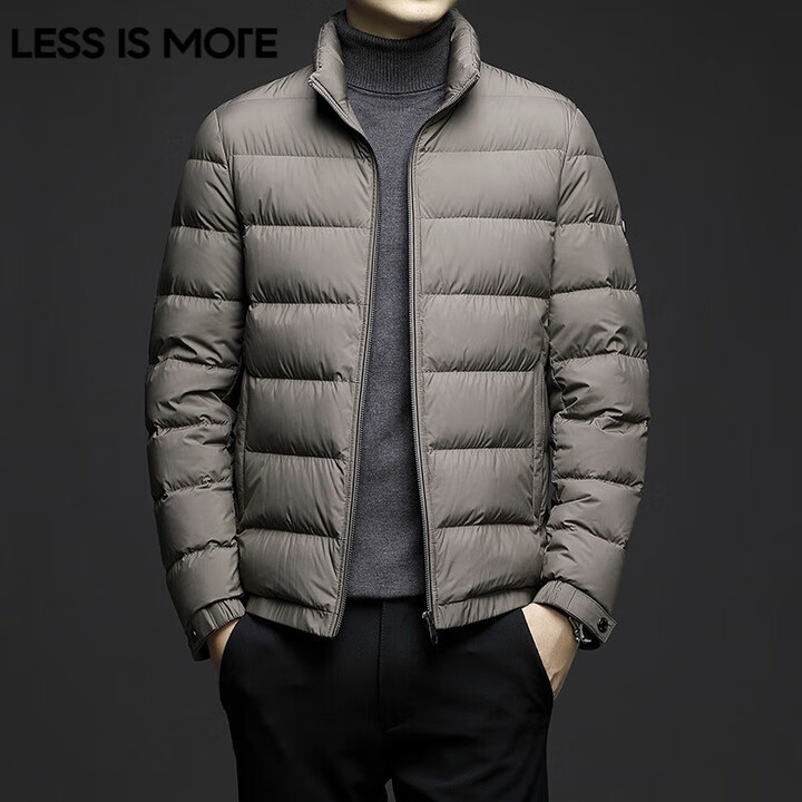 LESS IS MORE利郎官方旗舰2025男式男士鹅绒服立领轻薄款短款上衣秋冬薄外套男 卡其色鹅绒 M 170【图片 价格 品牌 报价】-京东