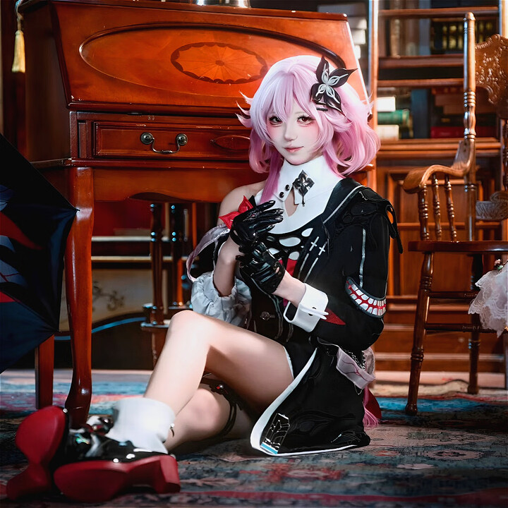 玩思益长夜月周边cos服全套崩铁星穹琼仙舟三月七二次元cosplay游戏扮演 长夜月cos套装+假发 XXL【图片 价格 品牌 报价】-京东