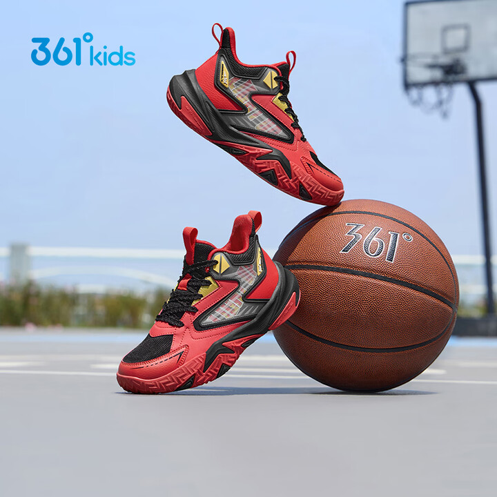 【361°ZYN92541107】361°儿童篮球鞋25冬季青少年专业实战硬地耐磨高弹缓震运动鞋 红33【行情 报价 价格 评测】-京东