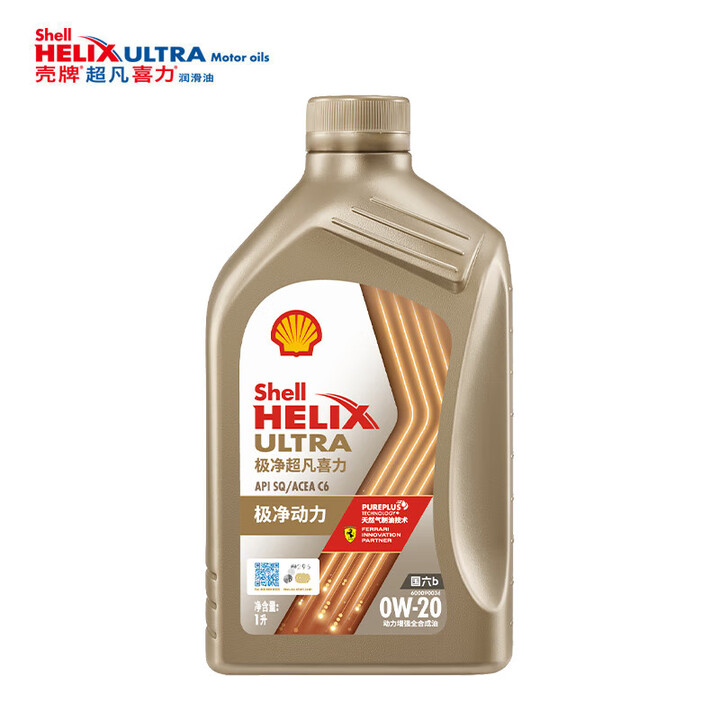 【壳牌（Shell）润滑油】壳牌（Shell）极净超凡喜力 0W-20 API SQ级 ACEA C6/C5 全合成机油 国六b 1L【行情 ...