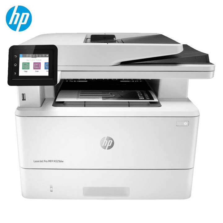 【惠普（HP）LaserJet Pro MFP M329dw】惠普（HP）M329dw黑白A4无线/有线网络激光打印机复印扫描多功能一体机办公 ...