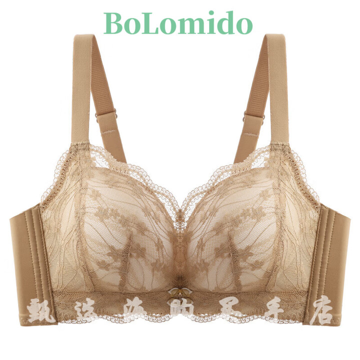 Bolomido轻奢品牌2025新款细肩带蕾丝内衣女小胸聚拢显大防下垂收副乳文胸 咖啡色 L 36/80AB【图片 价格 品牌 报价】-京东