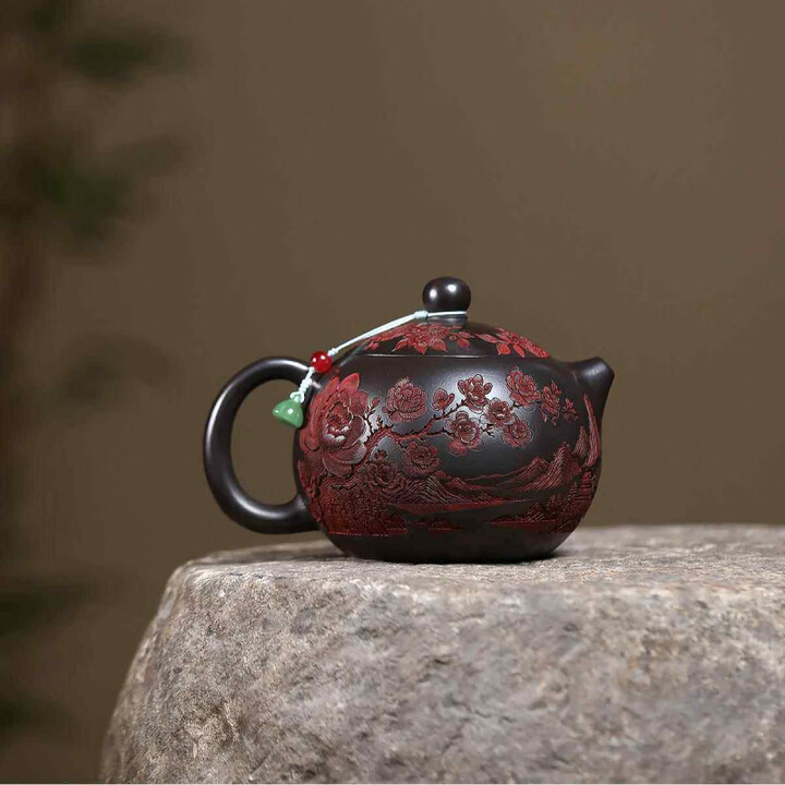 景德镇（jdz）爆ZHIFU-55款分销矿宜紫砂壶匠人手工制作原石黄兴泥牡量丹西施大 牡丹西施 500ML【图片 价格 品牌 报价】-京东